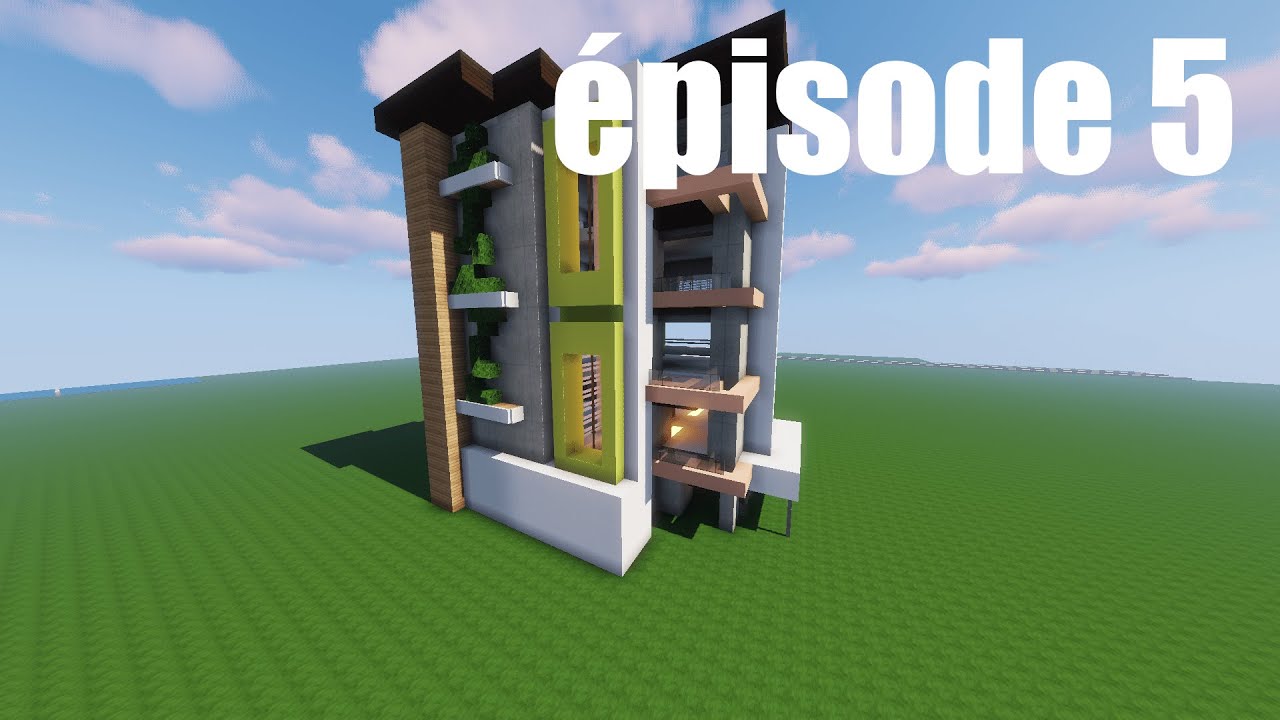 Toit et étages | Construction d'un immeuble contemporain (Minecraft UTB ...