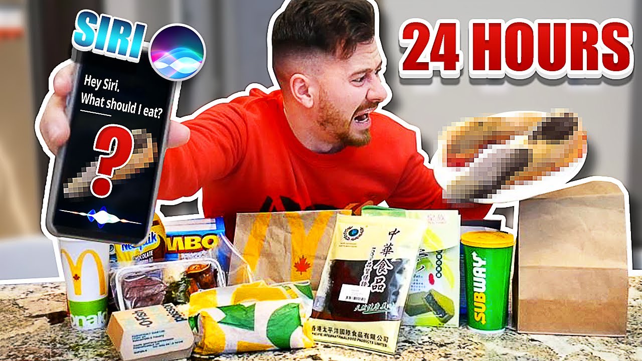 I Only Ate Foods SIRI Picked For 24 Hours!! *SIRI CONTROLS MY LIFE ...