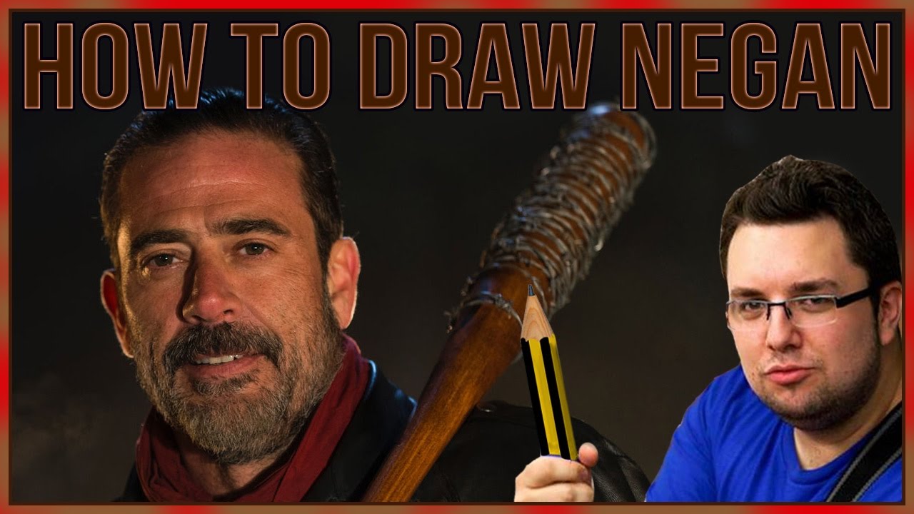 How To Draw Negan (The Walking Dead) - YouTube