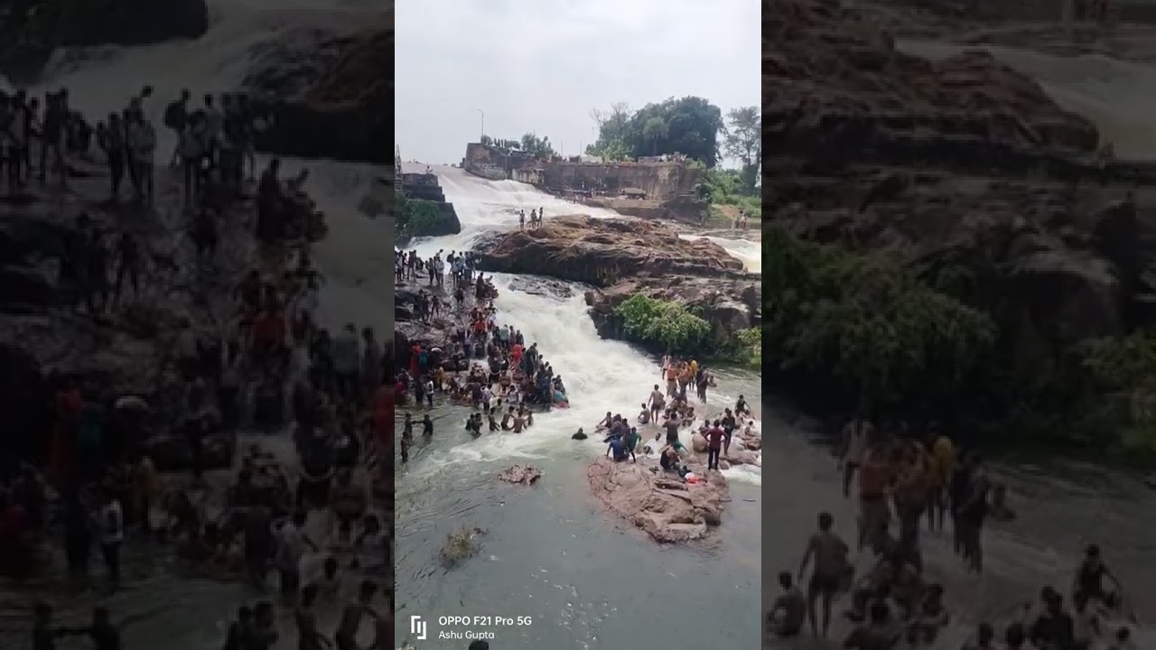 Most beautiful waterfall in baruasagar Jhansi U.P - YouTube