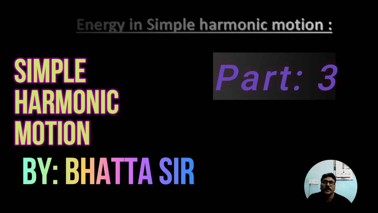 PERIODIC MOTION PART 3- Energy in simple harmonic motion (SHM) - YouTube
