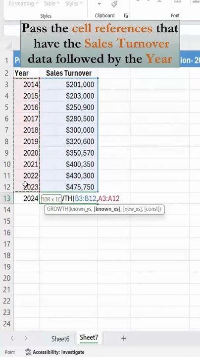 How to Use GROWTH Function in Excel - YouTube