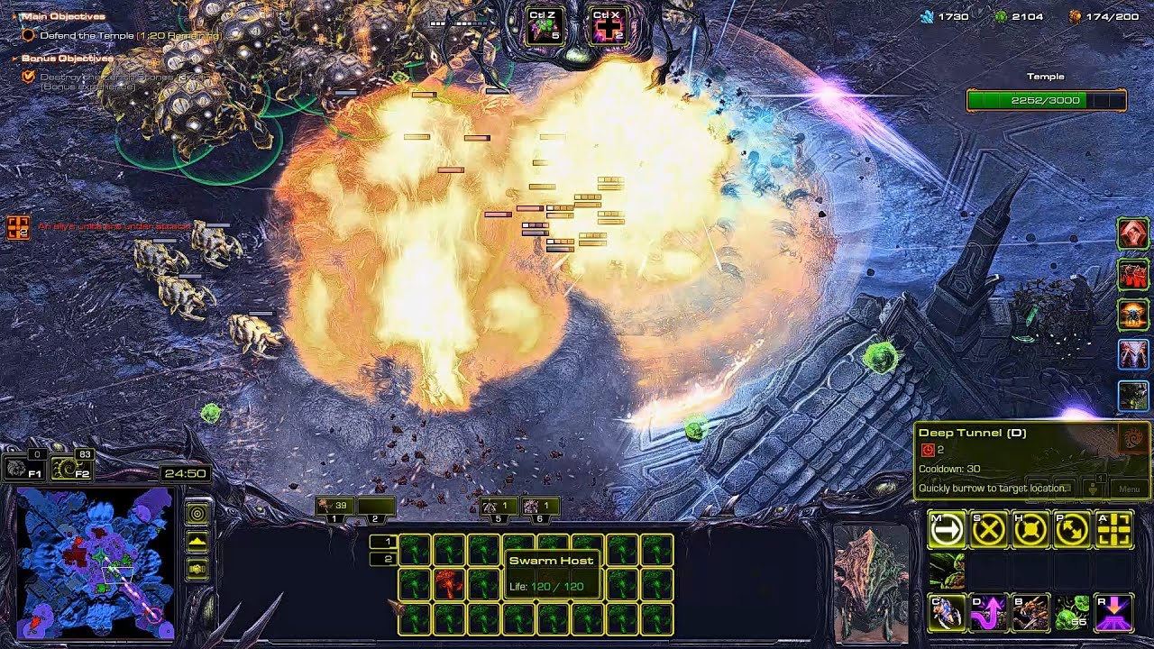 SC2 Co-Op Temple of the Past "Choices Choices" Abathur GamePlay ...