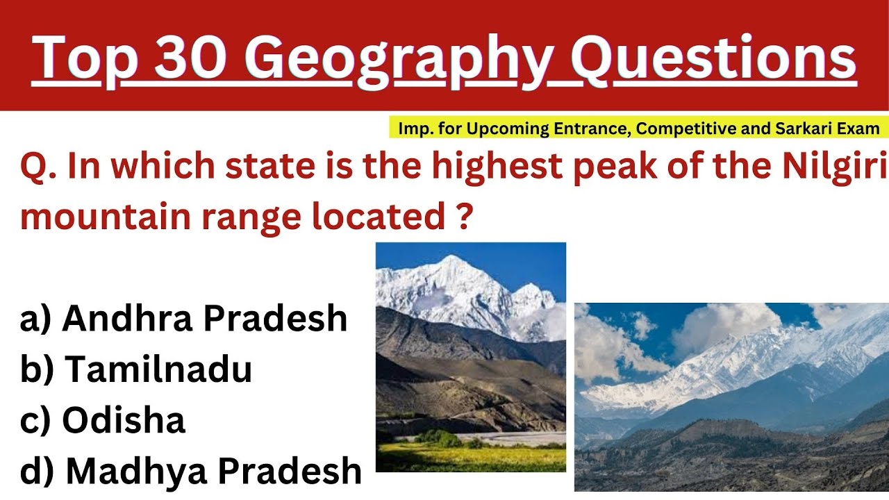 Test Your Knowledge: India's Majestic Mountains Quiz | 30 Geography MCQ ...