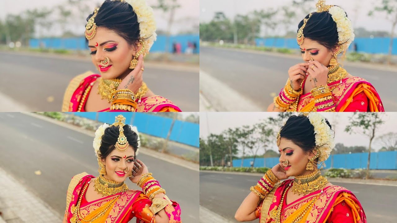 ️Traditional Navari Bridal Look ️ YOGITA MAKE-UP ARTIST ️ - YouTube
