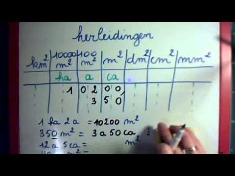 Herleidingen tussen landmaten en oppervlaktematen - YouTube