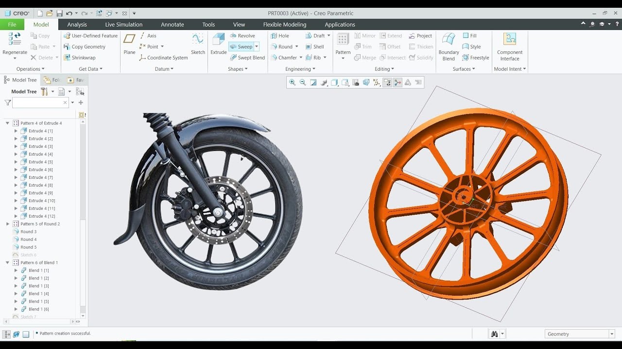 Bike rim in 3D | Two wheeler rim | Bike front wheel | Wheel rim - YouTube
