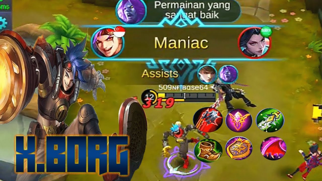 NEW HERO X.BORG GAMEPLAY - BEST BUILD MOBILE LEGENDS - YouTube