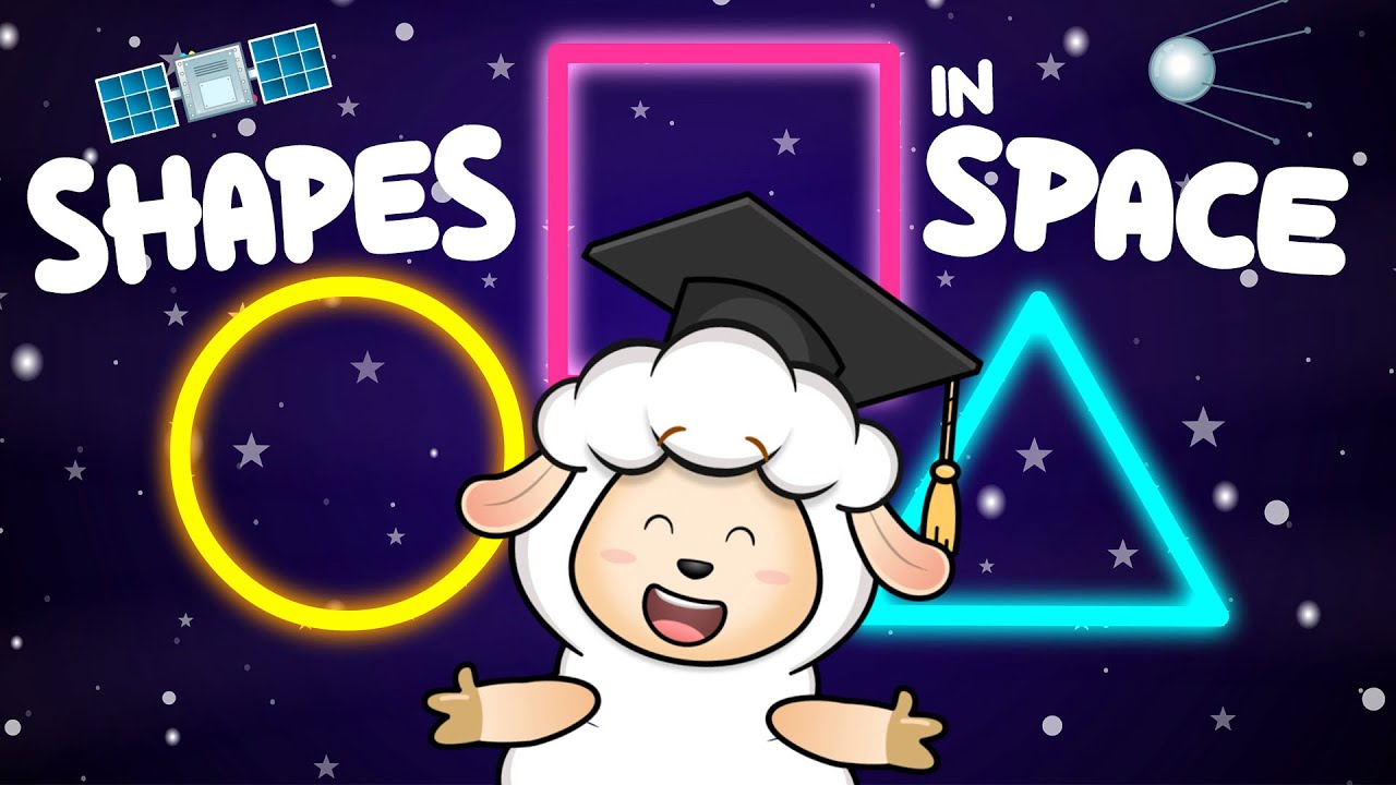 Shapes | Learning Shapes with a fun shapes song travelling in space ...