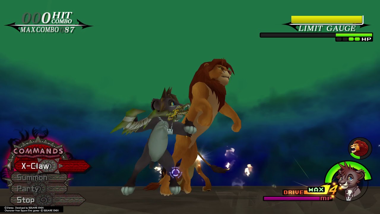 KINGDOM HEARTS 2 FINAL MIX Scar lv1 critical mode no damage - YouTube