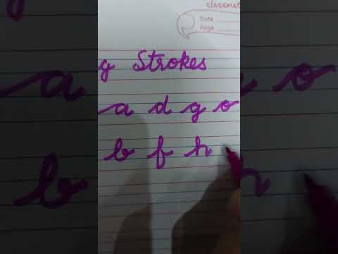 cursive letters writing strokes for nursery and lkg 🥰 ️🧮📝 - YouTube