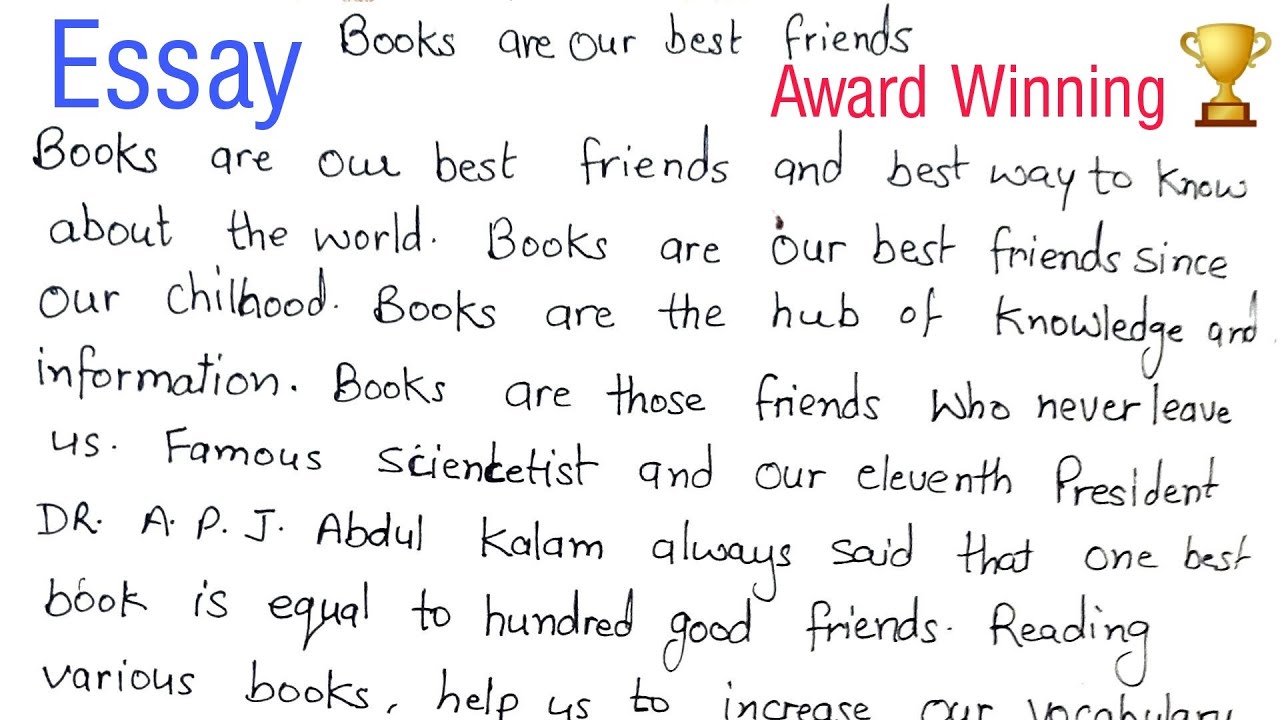 Award Winning🏆 100 Words Essay On Books Are Our Best Friends ...