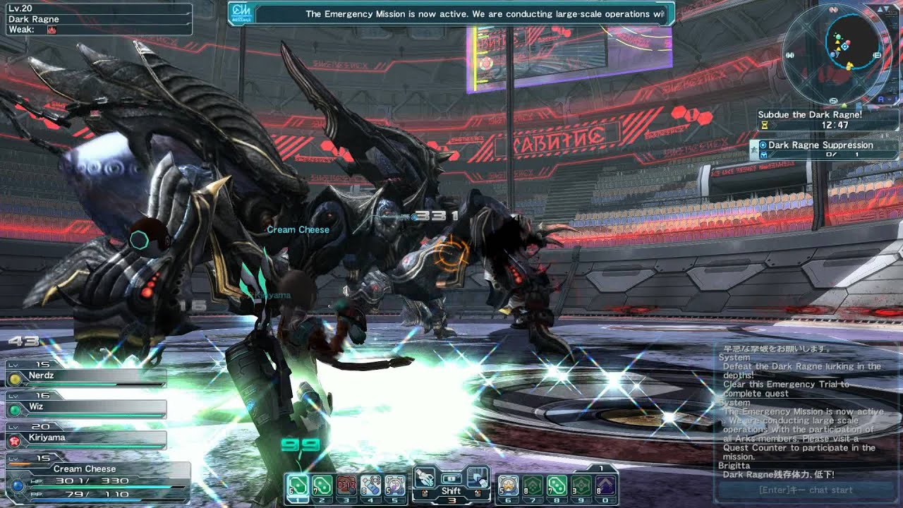 PSO2 Cβ - Dark Ragne Boss Battle RAmarl HD 1080p (Phantasy Star Online ...
