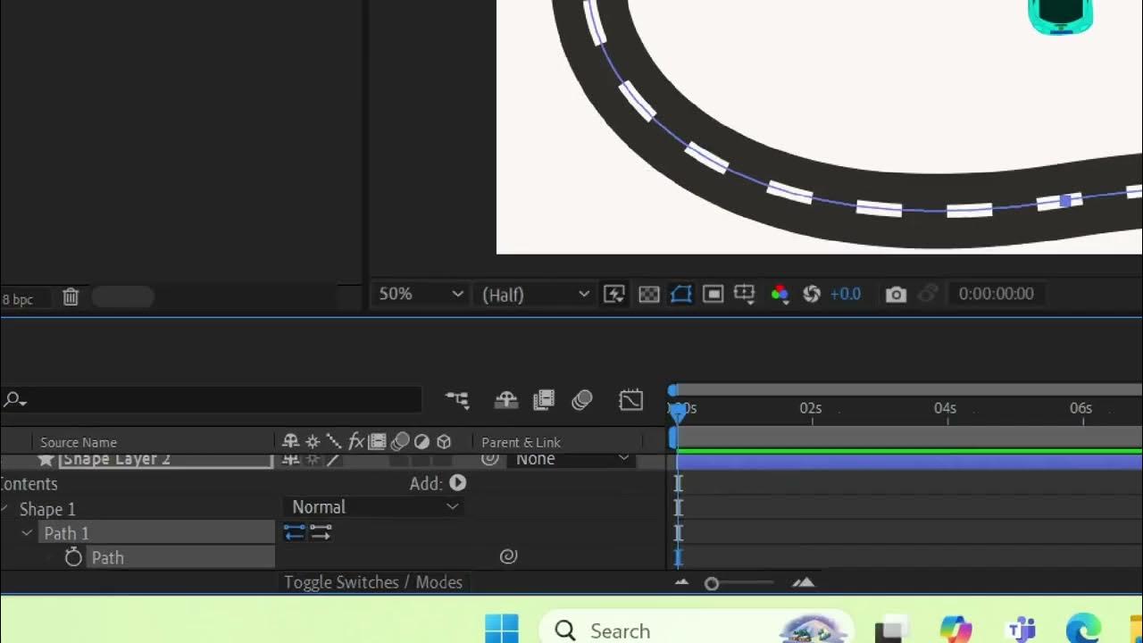 AE Animate along path - YouTube