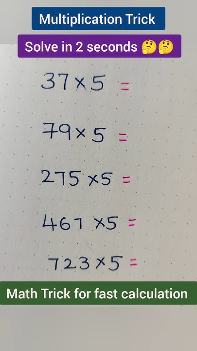 Math Trick for fast calculation- Multiplication Trick#shorts#ytshorts#maths#mathtrick# ...