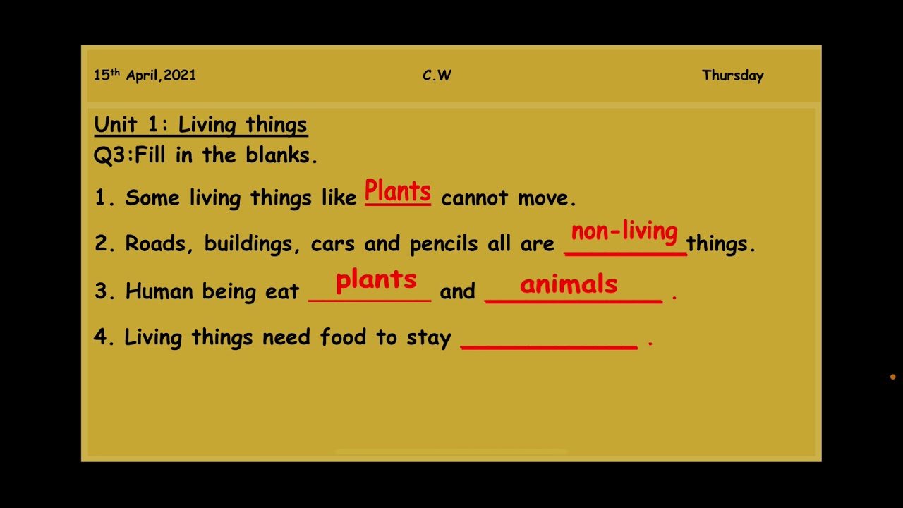 Grade 2 Science Unit 1: Living Things - YouTube