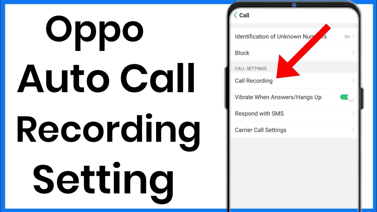 Oppo Auto Call Recording Setting Oppo Me Call Recording Kaise Kare