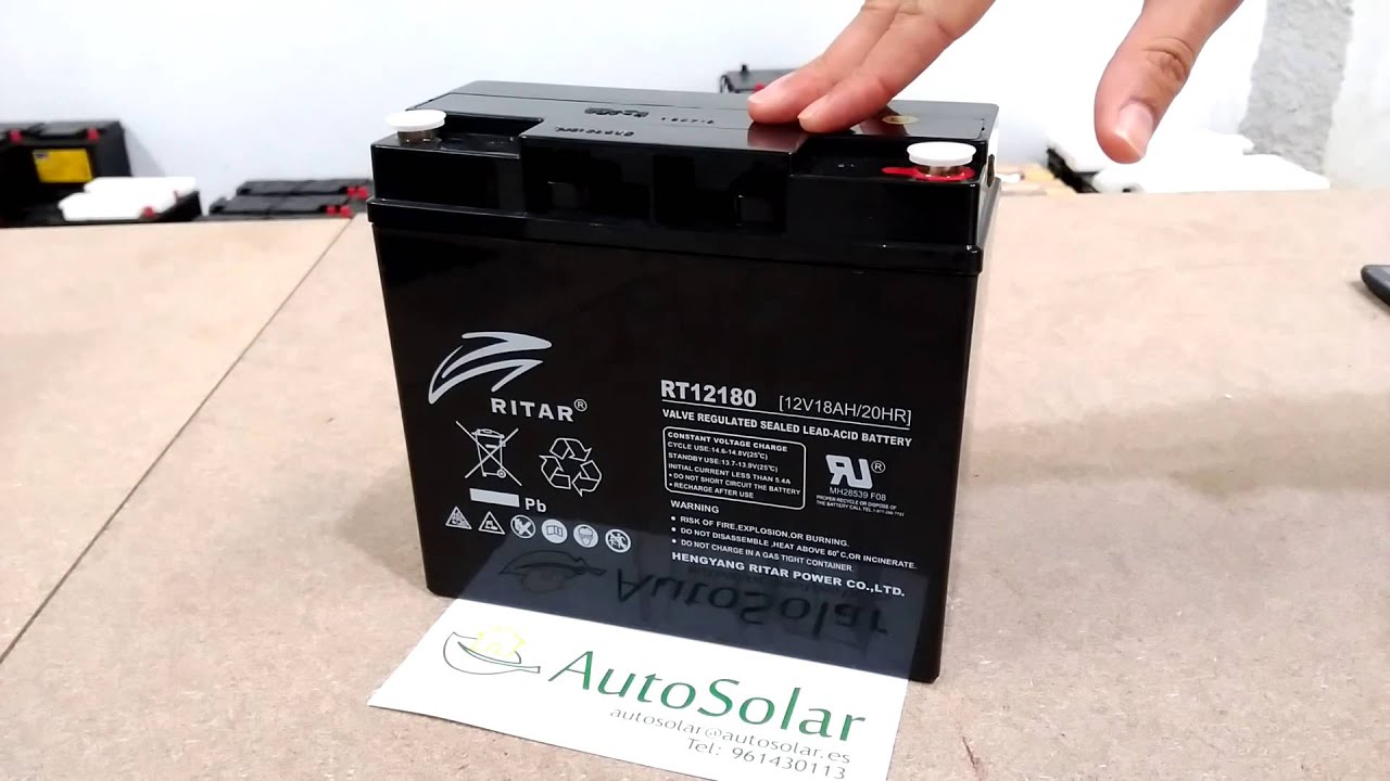 Batería Ritar AGM 18Ah 12V - YouTube