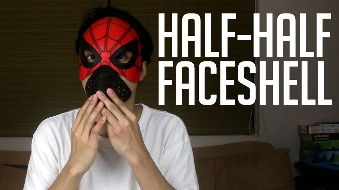 DIY: Half-half Spider-man Faceshell - YouTube
