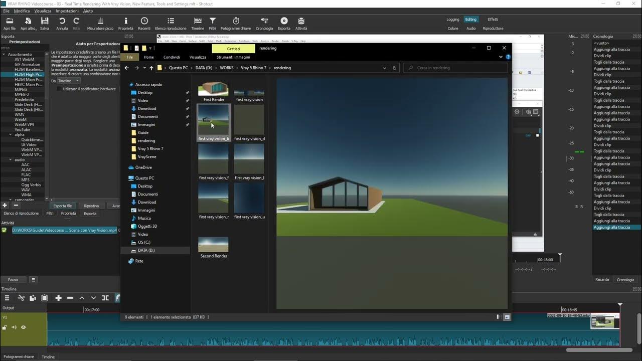 VRAY RHINO - 03 - Real Time Rendering With Vray Vision, New Feature, Fly Mode, Exposure ...