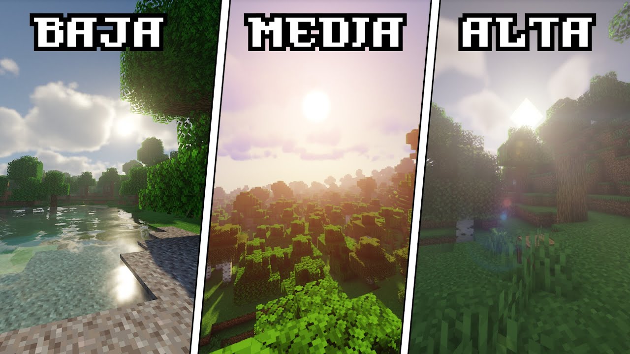 Shaders para Minecraft 1.18.2 | Gama Baja, Media y Alta | Minecraft Java - YouTube