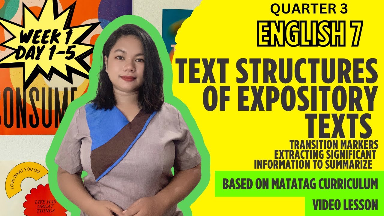 Quarter 3 (With Answers) | WEEK 1 | English 7 | Text structures of ...