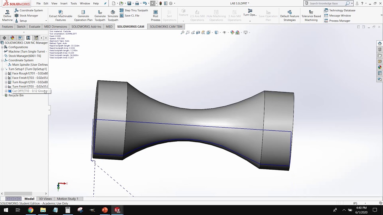 Solidworks CAM: Basic Lathe Parts - YouTube