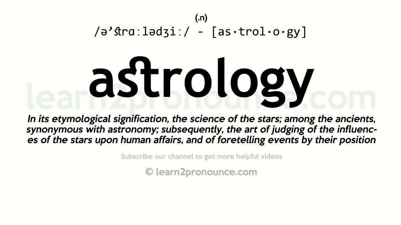 Pronunciation of Astrology | Definition of Astrology - YouTube