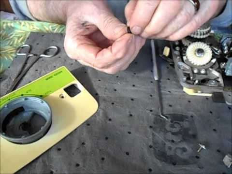 replacing the russel lever springs on a singer or studio machine - YouTube