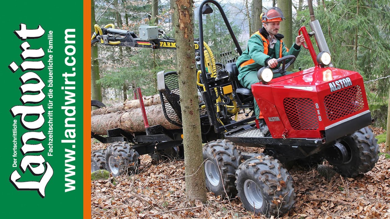 Alstor 8x8 | Kompakter Forwarder für extremes Gelände - YouTube