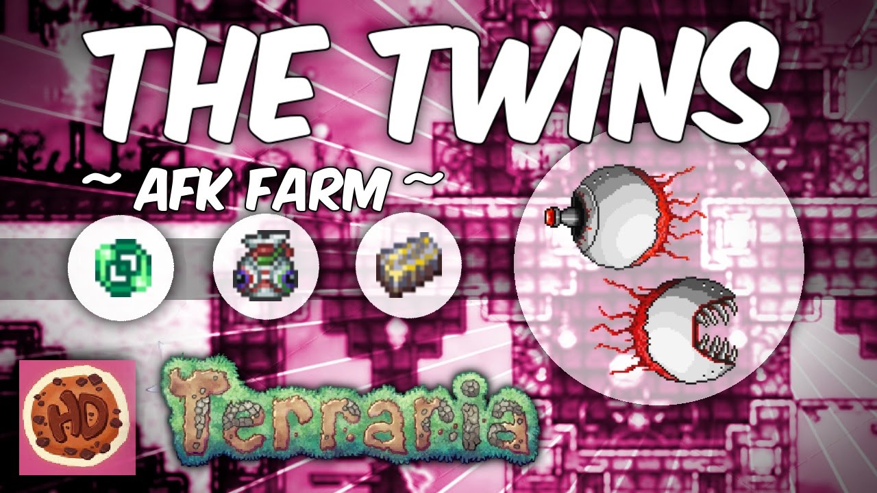 Terraria Twins Farm AFK Farm | Quick Loot | 1.3 AFK Farm | Expert - YouTube