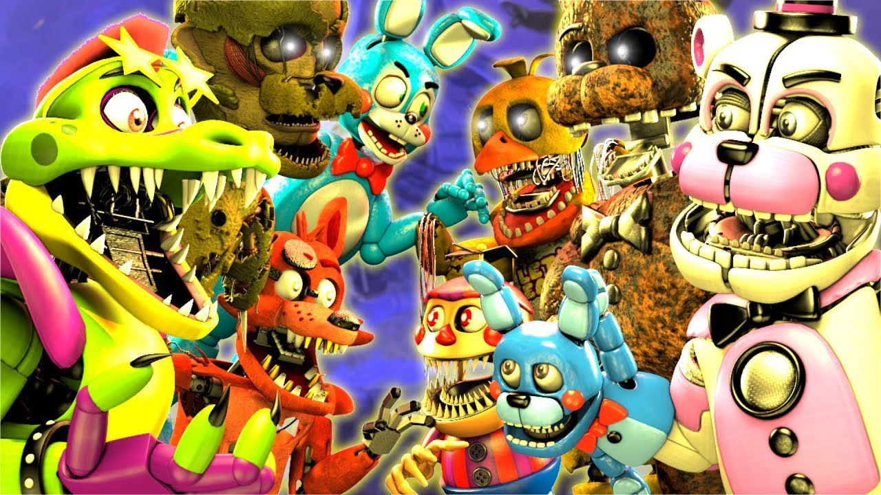 (SFM FNaF) TOP 5 FNaF VS FIGHT ANIMATIONS - YouTube