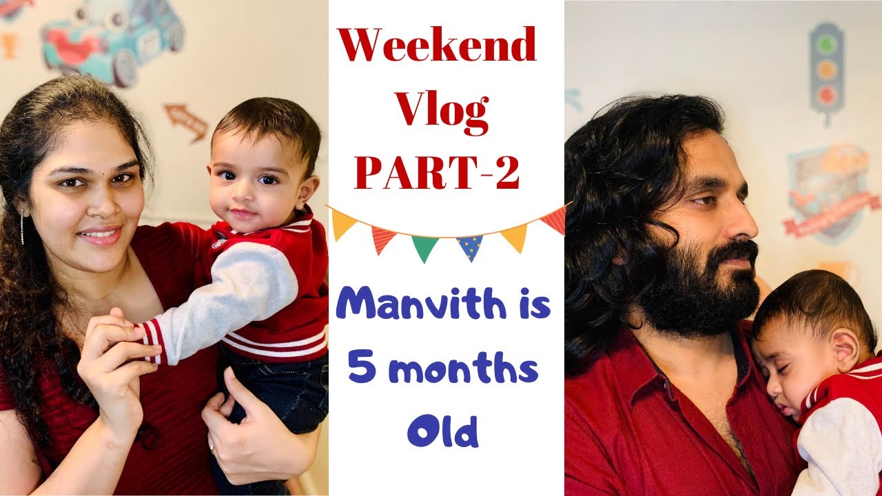 Manvith celebrates his 5 months || Weekend vlog || Car Theme birthday ...