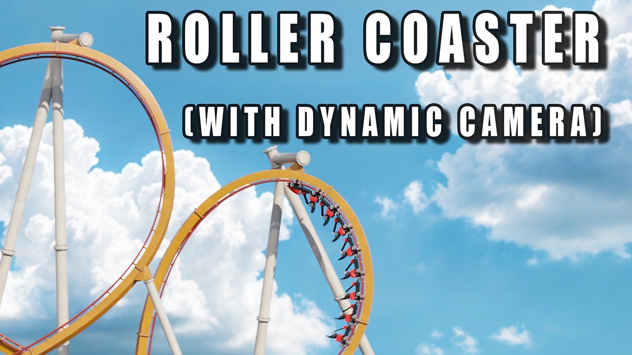 Roller Coaster adventures V1 Dynamic camera, Blender animation, physics ...