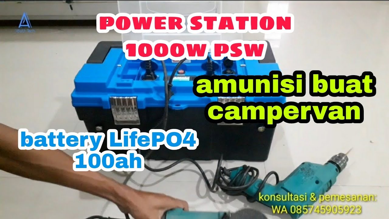 power station 1200wh psw 1000w listrik portable cocok buat camping atau ...