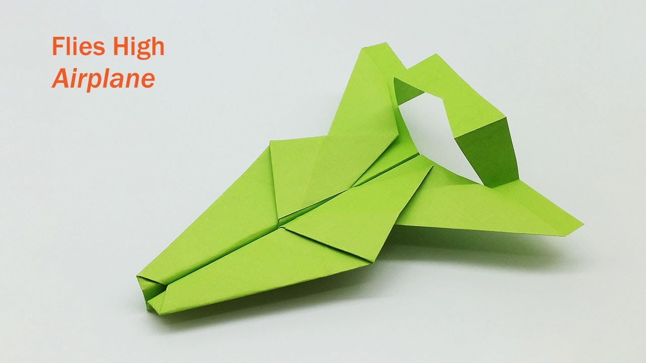 How To Make a Paper Airplane That Flies High - Origami Paper Plane ...