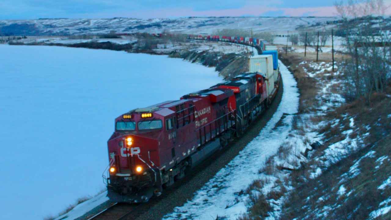 Rare K5LA Horn and a CN GEVO!!! CP 8941, CN 2838, CP 9683 and CP 9728 lead CP 100 east at ...