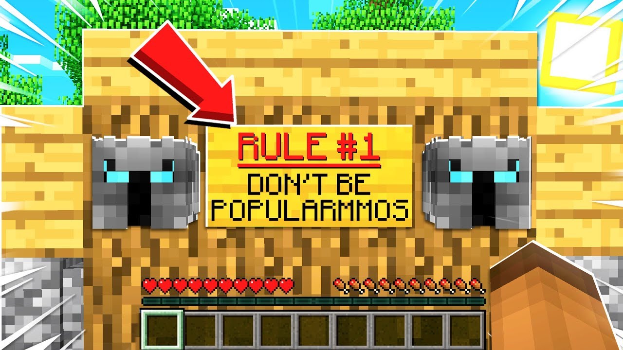 I Broke EVERY RULE on the POPULARMMOS HATER Server in Minecraft! - YouTube