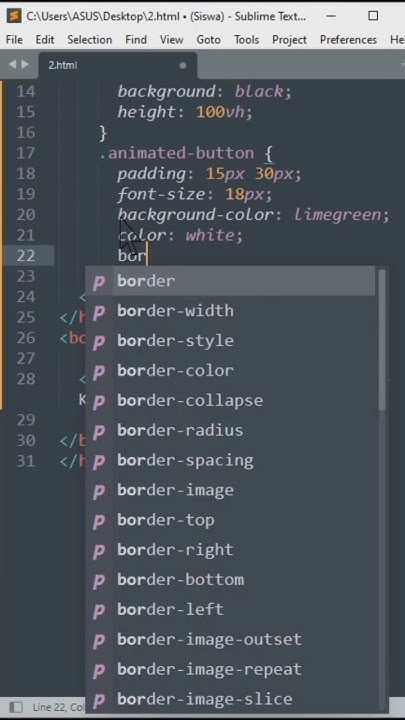 Cara Membuat Tombol Animasi dengan Keyframes CSS 2024 #html #css #htmlcss #mengareit #programmer ...