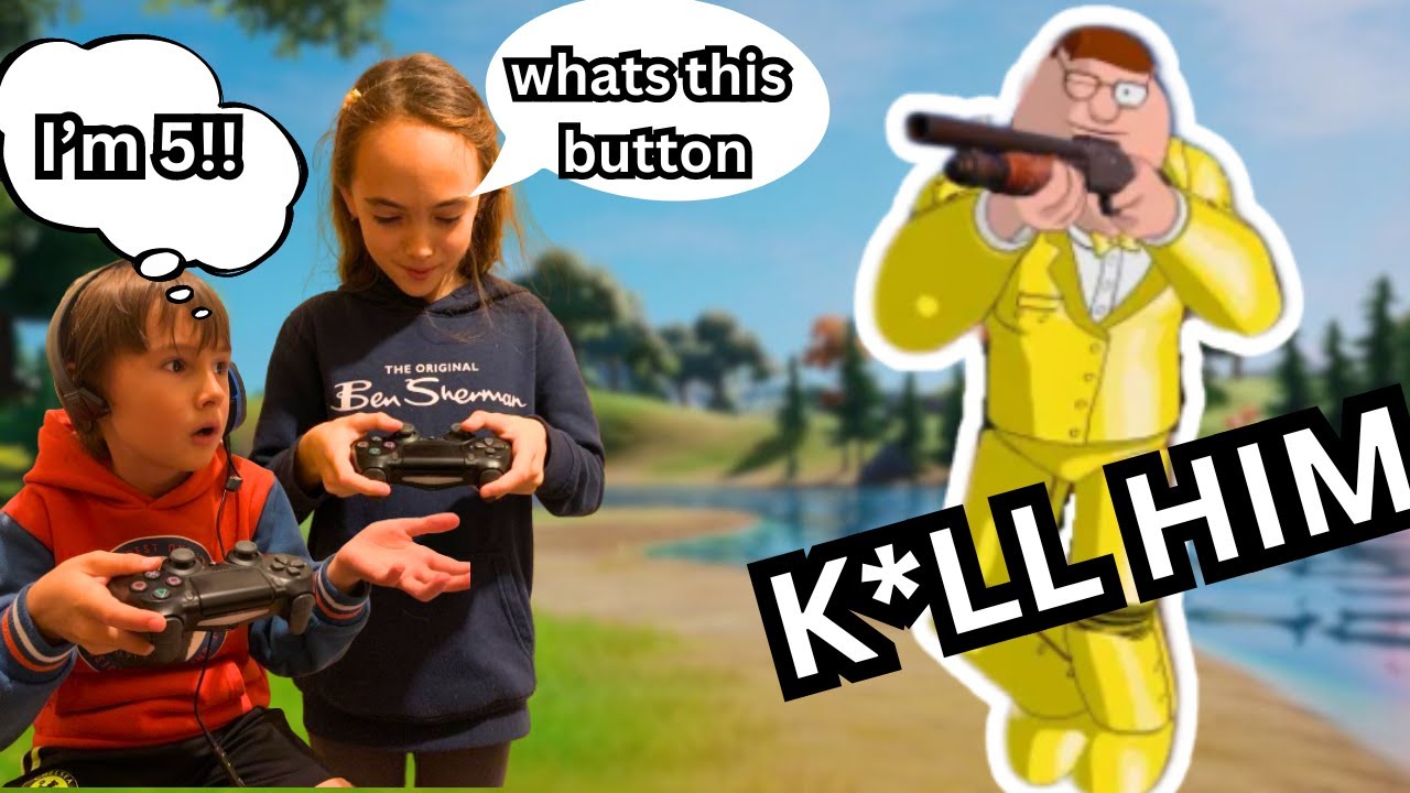 NEW FORTNITE season WIN with LITTLE siblings??! - YouTube