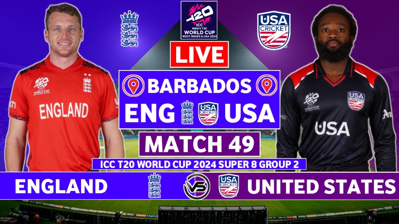 United States v England Live Match | USA vs ENG Live Match Today | ICC ...