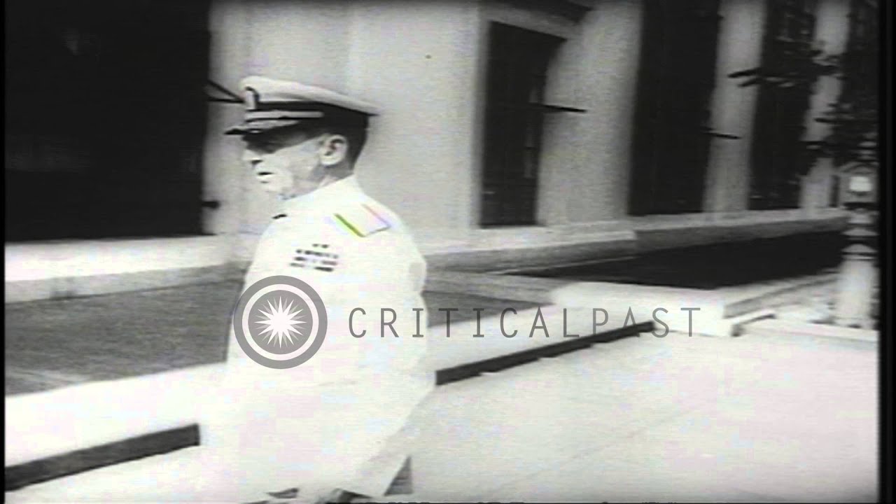US Navy Fleet Admiral William D Leahy takes his post as Chief of Staff ...