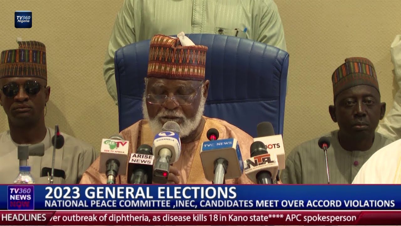 2023 GENERAL ELECTIONS: NATIONAL PEACE COMMITTEE, INEC, CANDIDATES MEET ...
