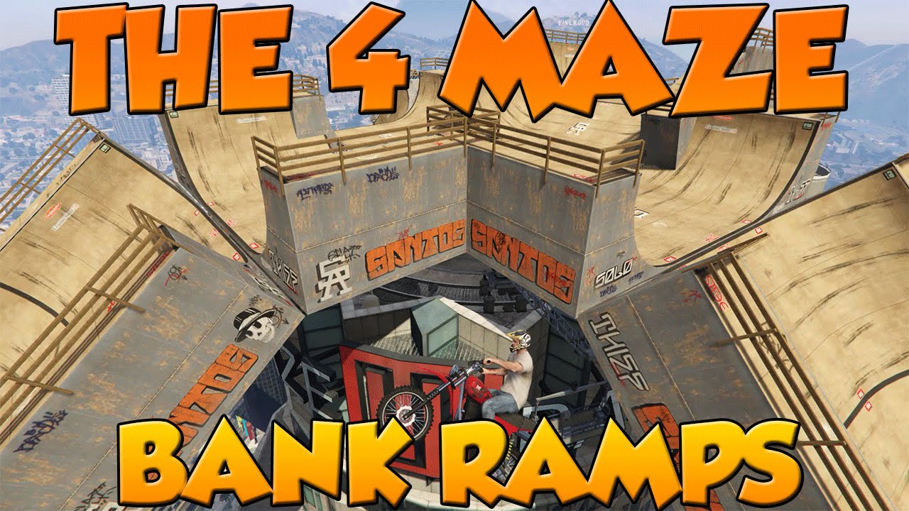 GTA 5 PC MODS - THE 4 MAZE BANK RAMP - YouTube