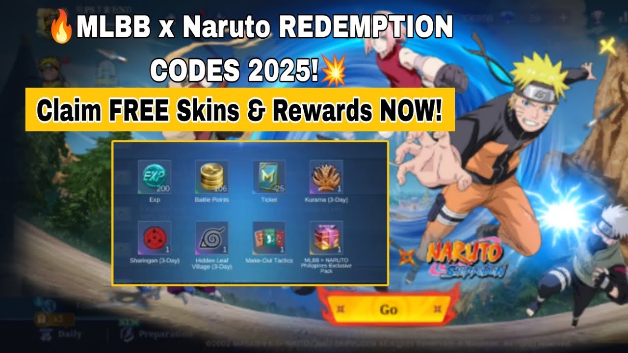 🔥 MLBB x Naruto REDEMPTION CODES 2025! | Claim FREE Skins & Rewards NOW ...