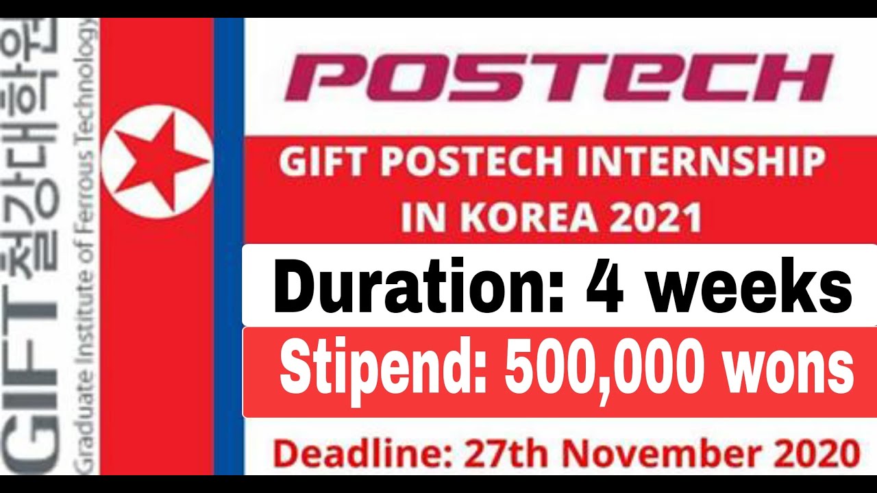 GIFT Postech Winter-Summer Internship 2021 || South Korea internship - YouTube