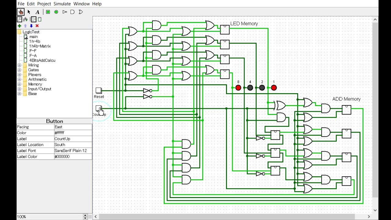 【Logisim】4bitカウントアップ - YouTube