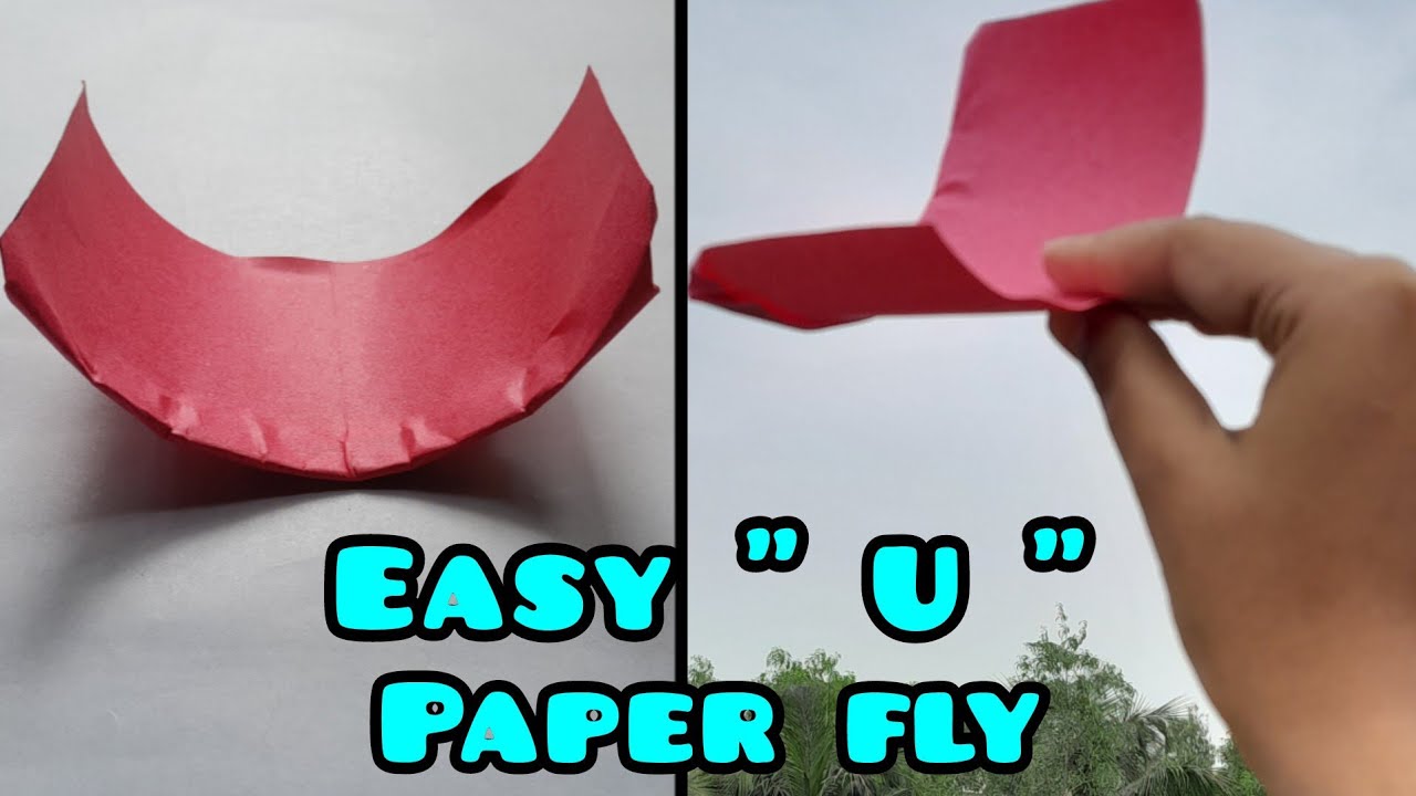 Easy ' U ' shape paper fly| Easy paper craft ideas 💡|#craft #easycraft ...