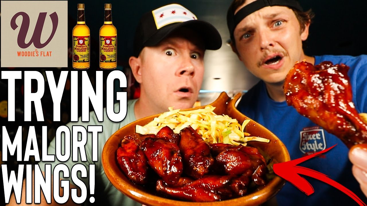 Trying Malort Flavored Wings At Woodies Flat! - YouTube