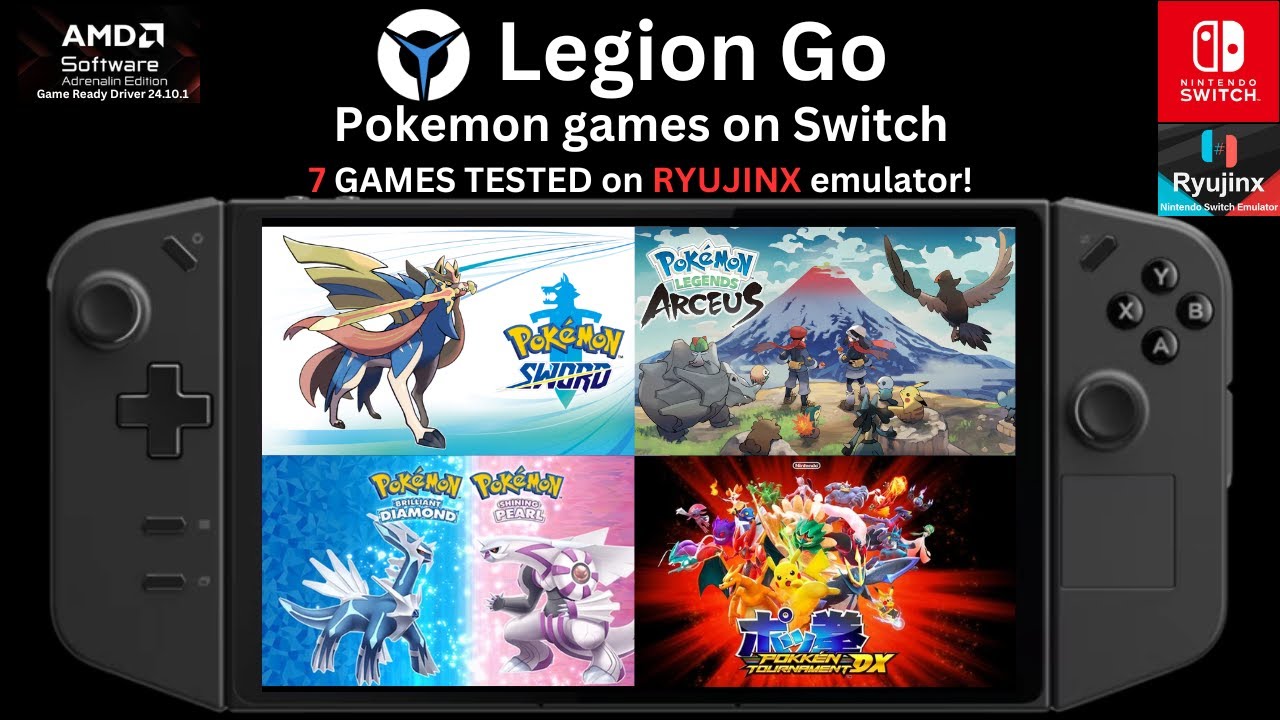 Nintendo Switch Emulation| Pokemon games with Ryujinx on Legion Go | 7 ...